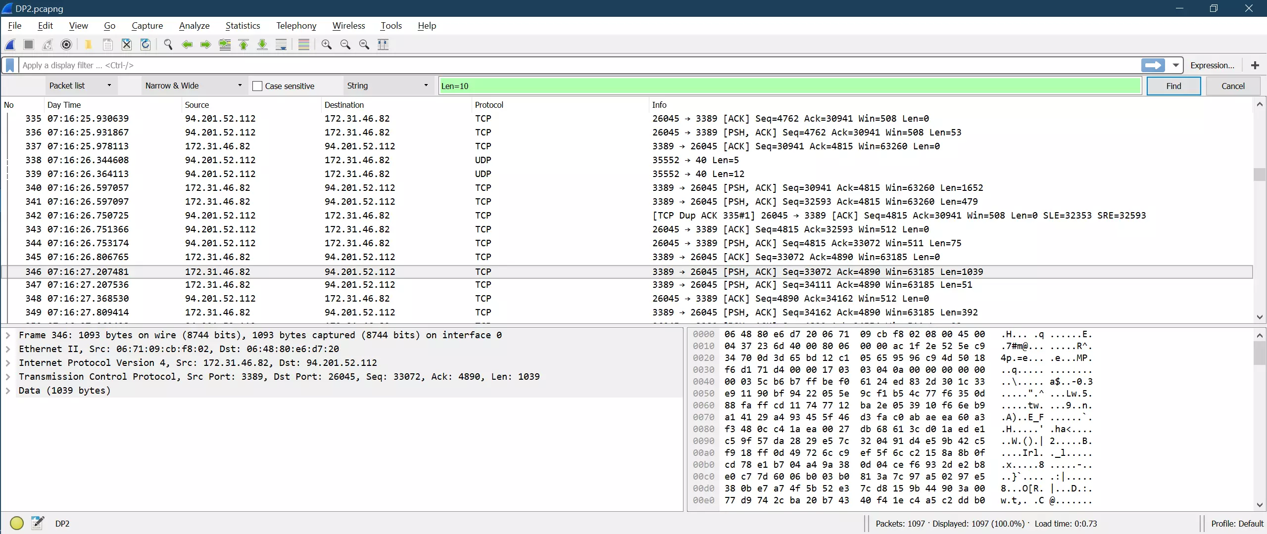 Com utilitzar Wireshark per cercar una cadena en paquets 7568_8