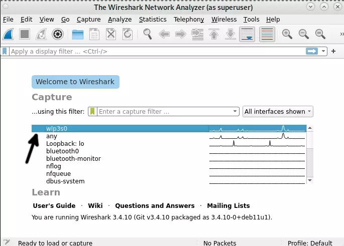 Debian میں Wireshark انسٹال کرنے کا طریقہ 7573_7