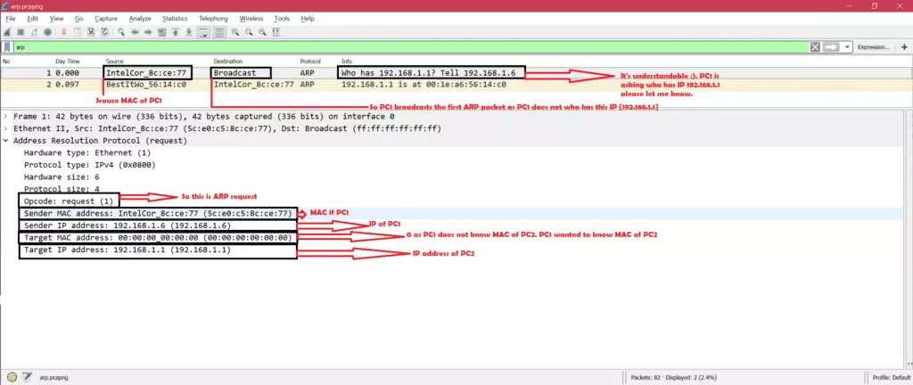 Analiza ARP paketa sa Wiresharkom 7578_4