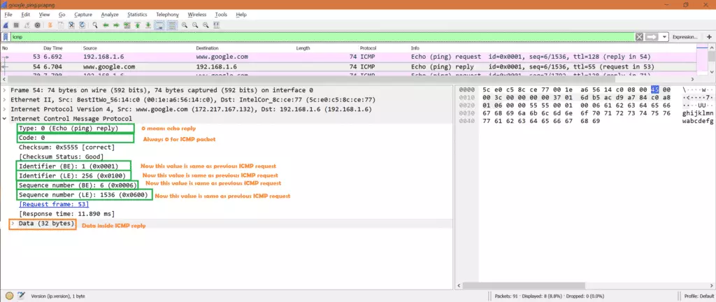 Pagsusuri ng Packet Filter para sa ICMP sa Wireshark 7580_10