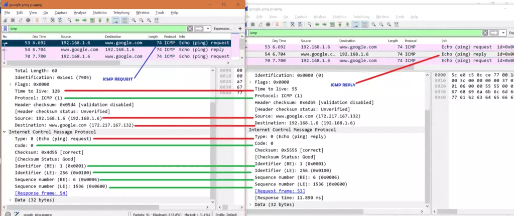 Uchambuzi wa Kichujio cha Pakiti kwa ICMP katika Wireshark 7580_11