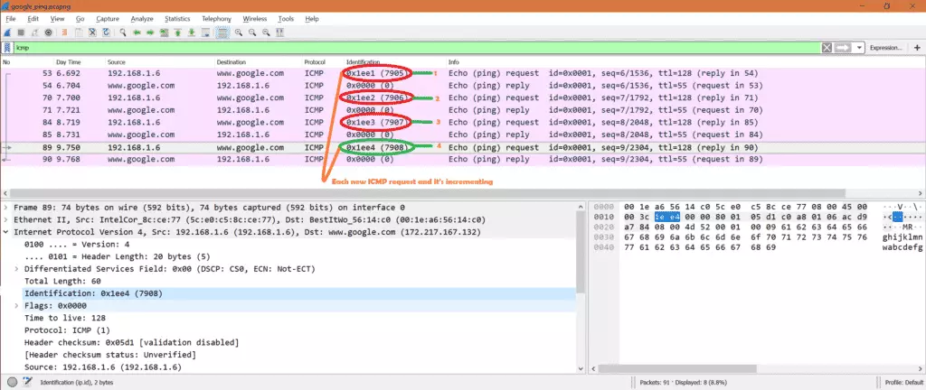 Pagsusuri ng Packet Filter para sa ICMP sa Wireshark 7580_12