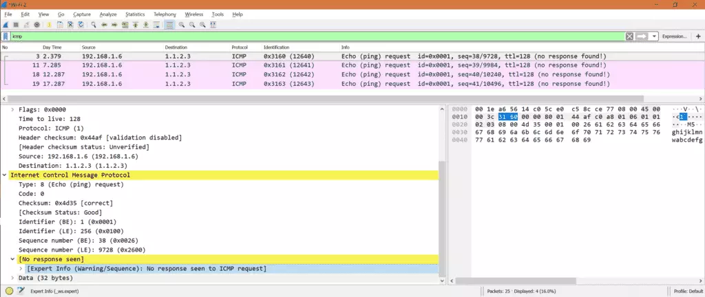 Pagsusuri ng Packet Filter para sa ICMP sa Wireshark 7580_14