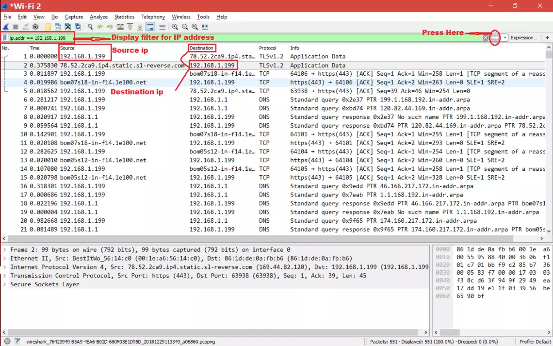 ווי צו פילטער דורך IP אין Wireshark 7582_5