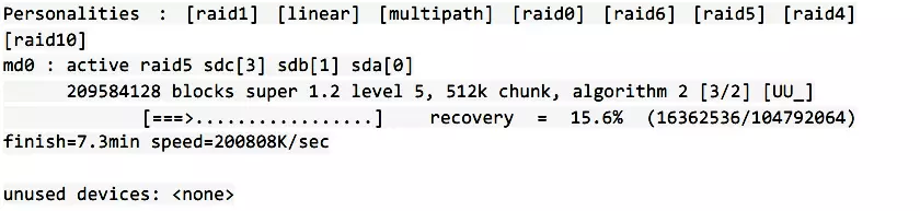 Conas eagair RAID a chruthú ag baint úsáide as MDADM ar ubuntu 7587_6