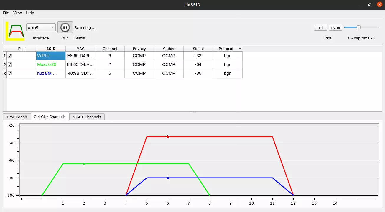 Si të përdorni LinSSID në Linux për skanim me valë 7588_4