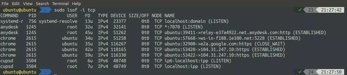 Cum să găsiți porturi deschise pe Ubuntu? 7589_13