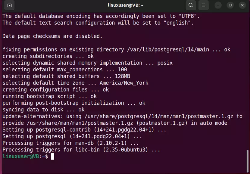 Cómo instalar y configurar la base de datos PostgreSQL en Ubuntu 22.04 75_3