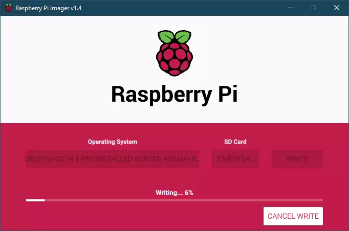 raspberry pi imager - učitavanje