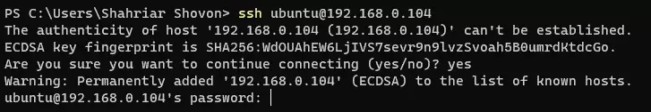 אַקסעס די Ubuntu Server 20.04 LTS רימאָוטלי דורך SSH 3