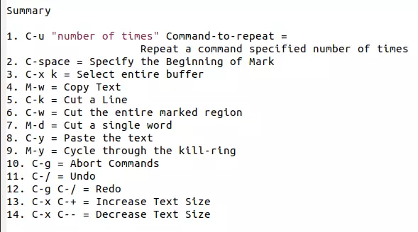 Emacs Commands Comprehensive Overview 7692_21