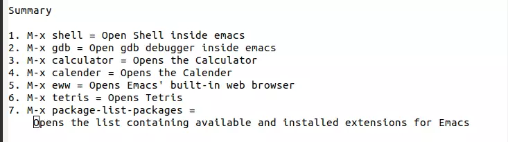 Emacs አጠቃላይ እይታን ያዛል 7692_39