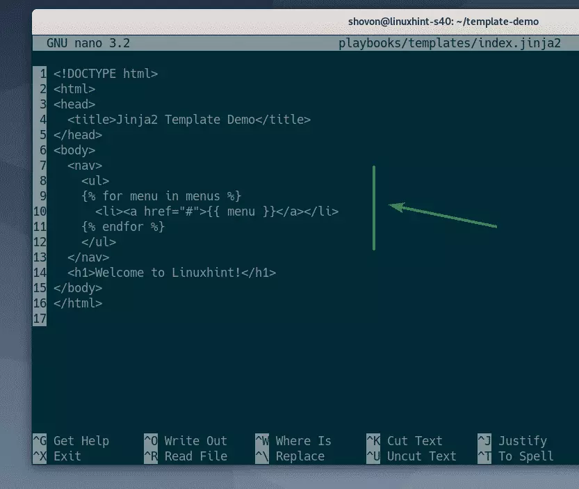 Jinsi ya Kutumia Ansible Kiolezo Moduli 7740_37