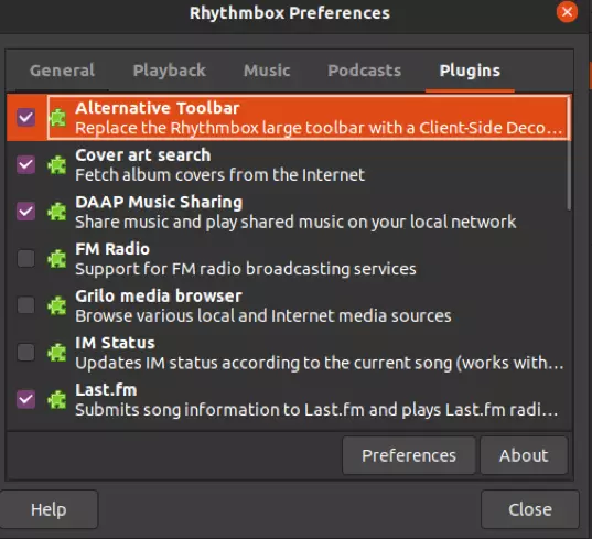 Како да инсталирате и прилагодите Rhythmbox на Ubuntu 7766_8