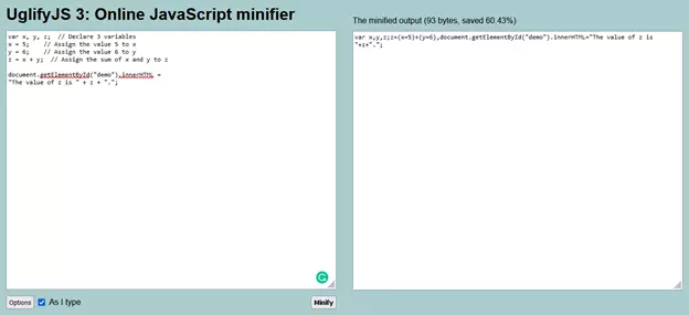 7 Alat Minifikasi JavaScript Terbaik 7788_3