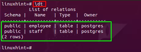 Come rinominare una tabella in Postgres 7798_1