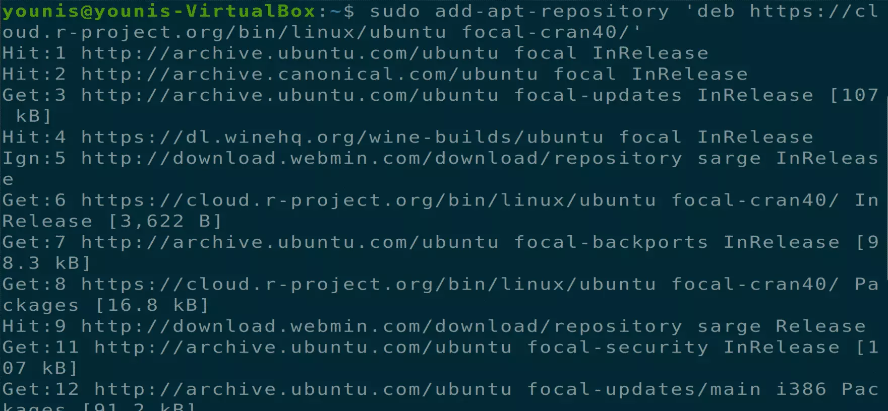 Conas R a shuiteáil ar Ubuntu 20.04 7837_4