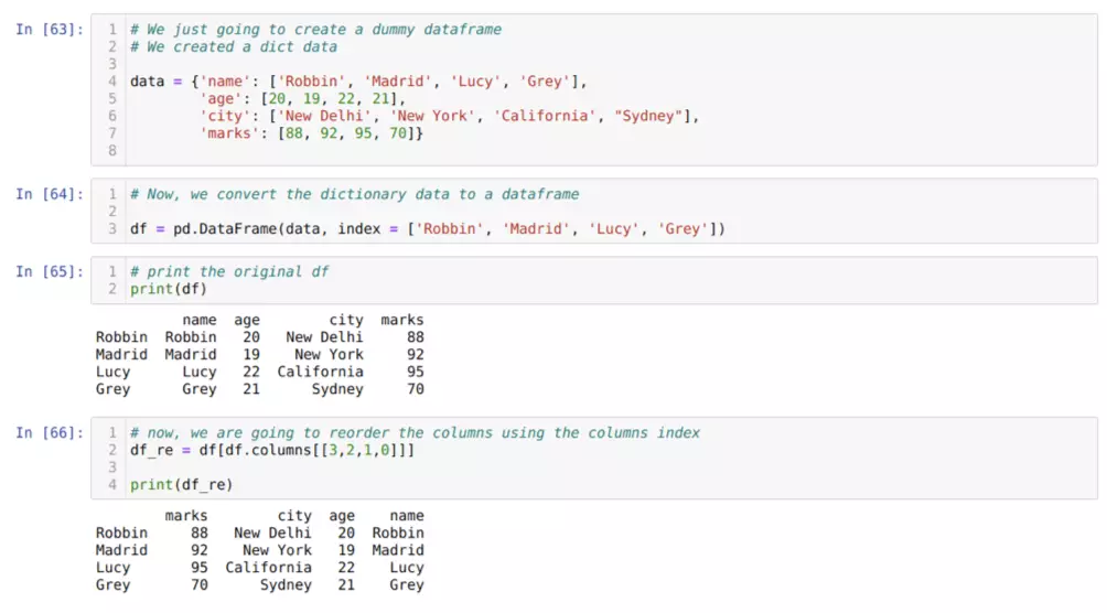 Hloov qhov kev txiav txim ntawm kab hauv Pandas dataframe 7857_3