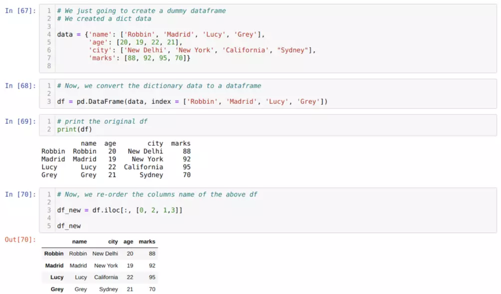 Hloov qhov kev txiav txim ntawm kab hauv Pandas dataframe 7857_5