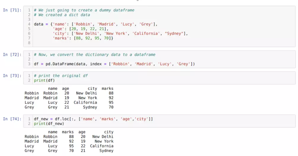 Hloov qhov kev txiav txim ntawm kab hauv Pandas dataframe 7857_6