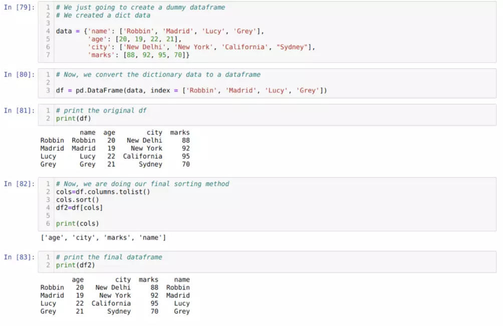 Hloov qhov kev txiav txim ntawm kab hauv Pandas dataframe 7857_8