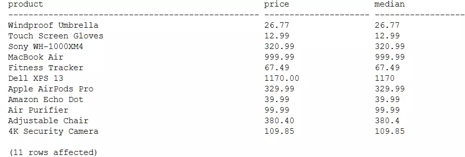 SQL Serverin mediaanifunktio 7881_2