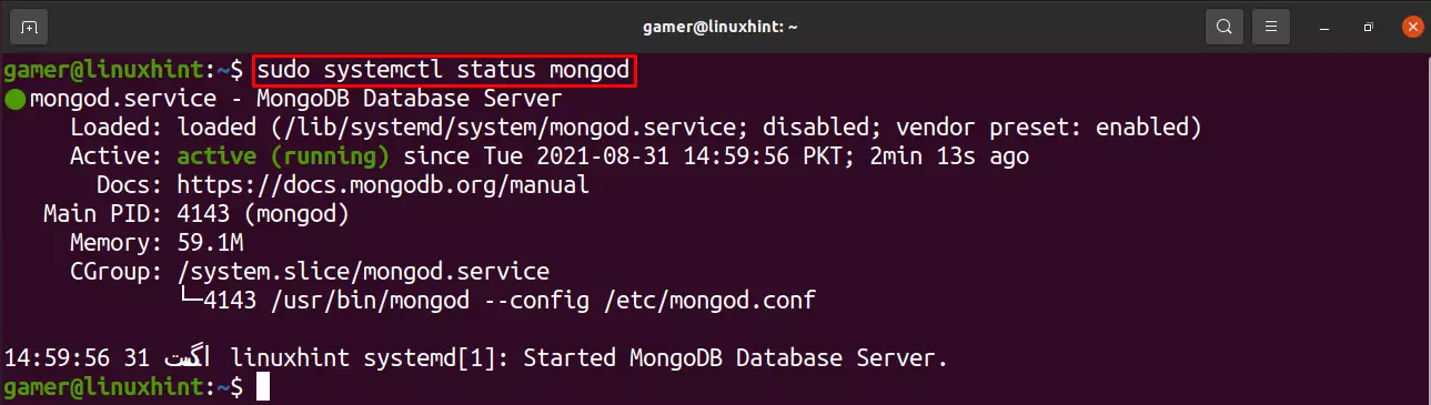 დააინსტალირეთ MongoDB Ubuntu-ზე 7937_7