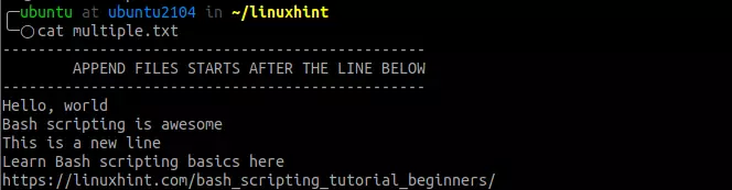 Giunsa Pagdugang ang Daghang Linya Sa Usa ka File Uban ang Bash 7953_3