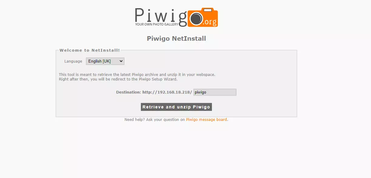 Kako instalirati PiWigo na Raspberry Pi 7977_10
