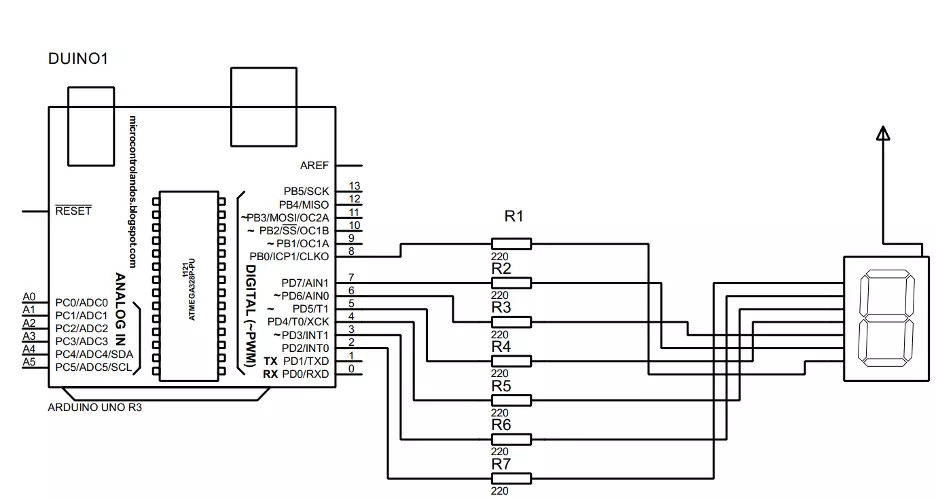 كيفية واجهة عرض الجزء 7 مع Arduino Uno 7982_3