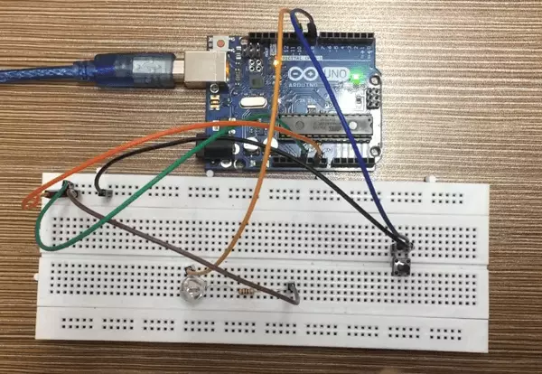 Meriv çawa LED-ê Bi Bişkojkên Push bikar tîne - Arduino Uno 7994_8