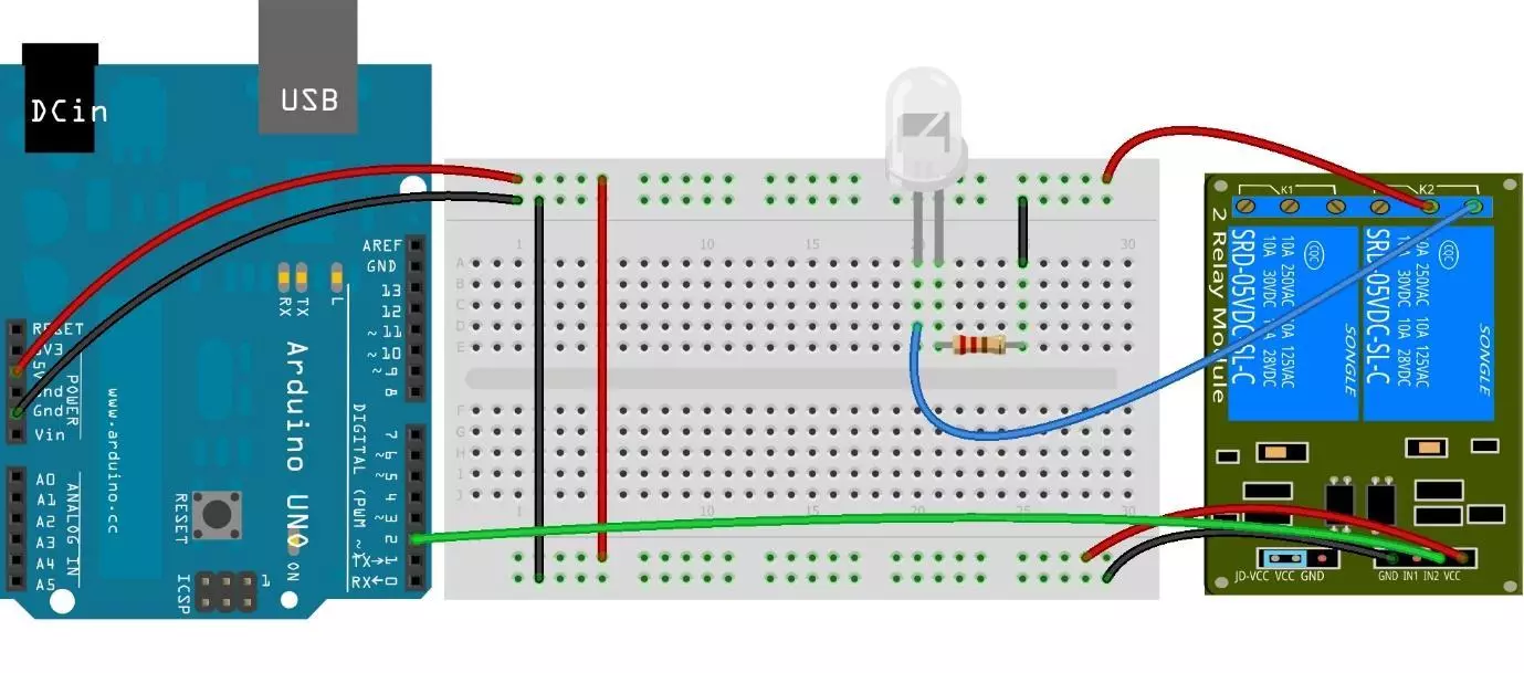 Kako spojiti relejni modul s Arduino Uno 7997_3