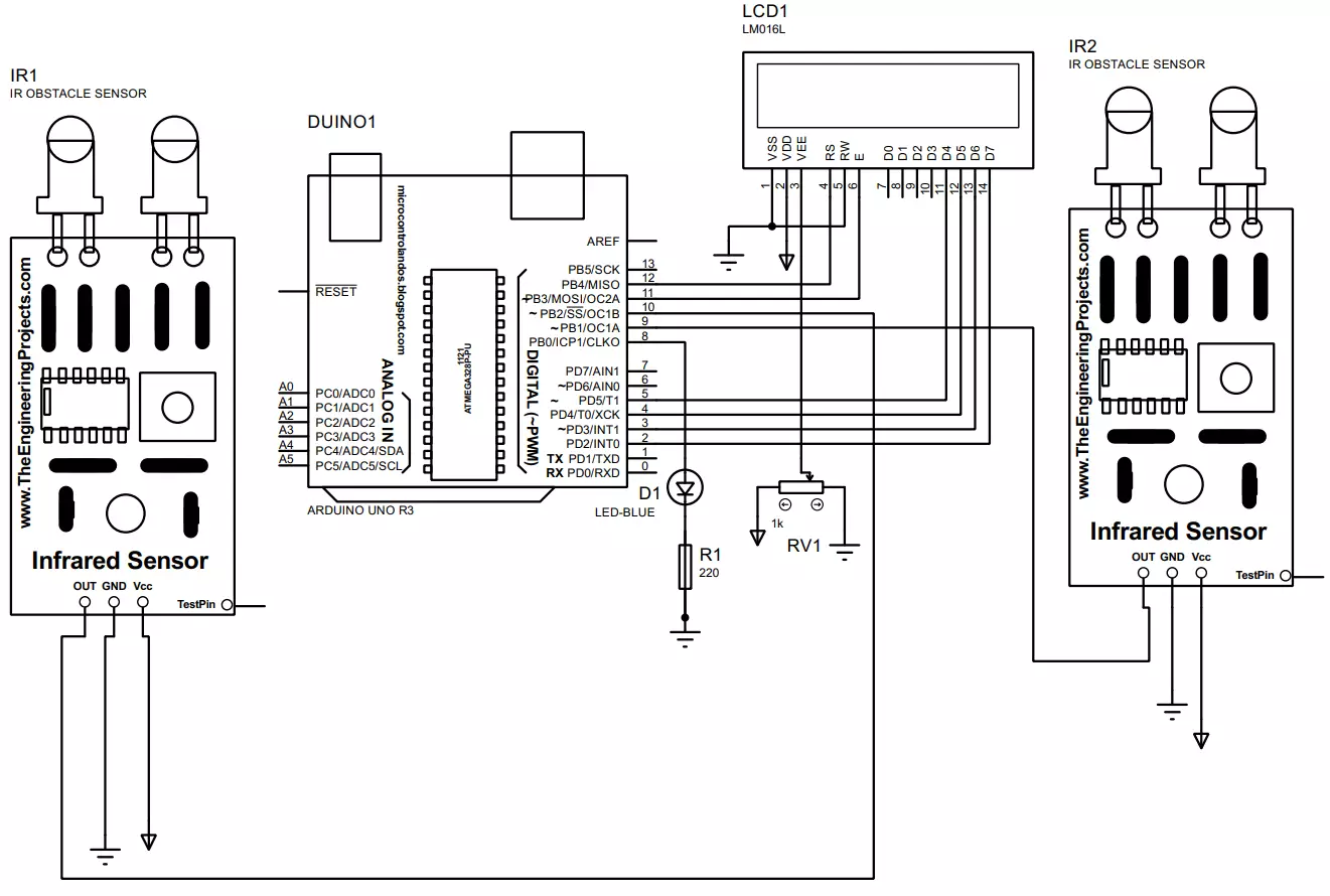 Arduino Uno에서 IR 모듈을 사용하여 속도 추적기를 만드는 방법 7998_1