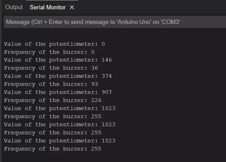 Kiel Ŝanĝi la Buzzer-Frekvencon per Potenciometro - Arduino Uno 8001_4