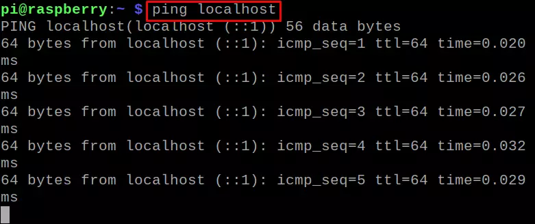 Htop ଏବଂ ping କମାଣ୍ଡ ବ୍ୟବହାର କରି ରାସବ୍ବାରୀ ପି କୁ କିପରି ସମାଧାନ କରିବେ | 8016_7