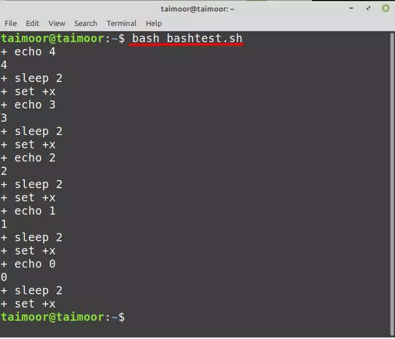 كيفية استخدام Set -x Command في Bash 803_7