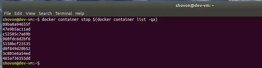 Barcha Docker konteynerlarini qanday to'xtatish kerak 8044_6