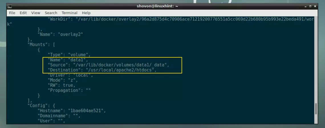 Dockeri köidete kasutamine andmete jagamiseks konteinerite ja hostarvuti vahel 8049_7