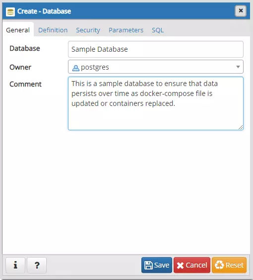 Esecuzione di PostgreSQL utilizzando Docker Compose 8050_6