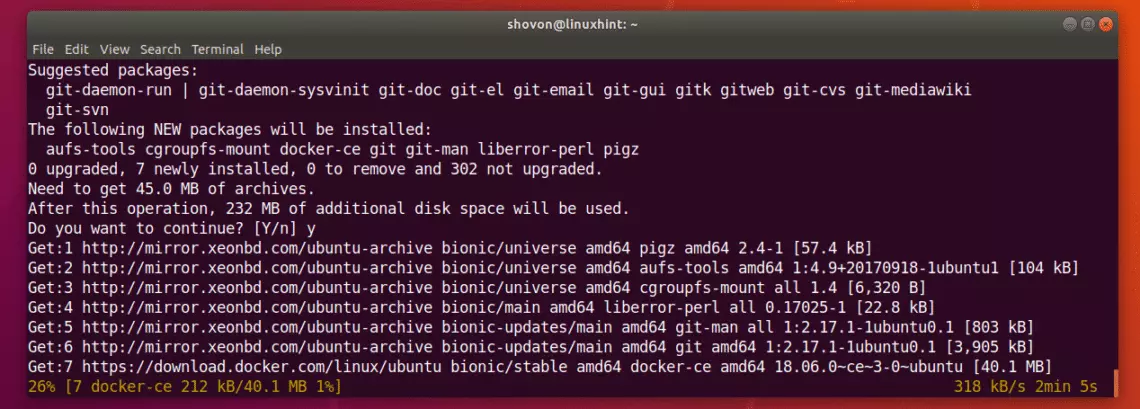 Sådan installeres og bruger du Docker på Ubuntu 18.04 LTS 8053_12