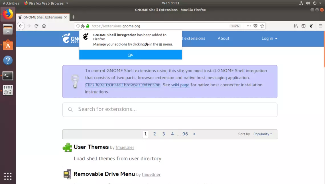 Hur man installerar GNOME 3-tillägg på Ubuntu 18.04 LTS 8066_10