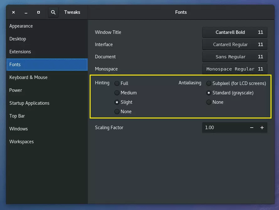 ከ Gnome Tweak መሣሪያ ጋር ምርጥ የ Gnome Tweaks 8068_15