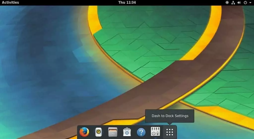 GNOME Shell Dash na Dock