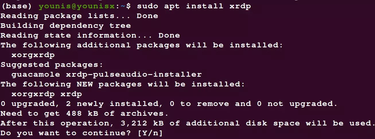Cómo instalar el servidor Xrdp (escritorio remoto) en Ubuntu 20.04 8099_3