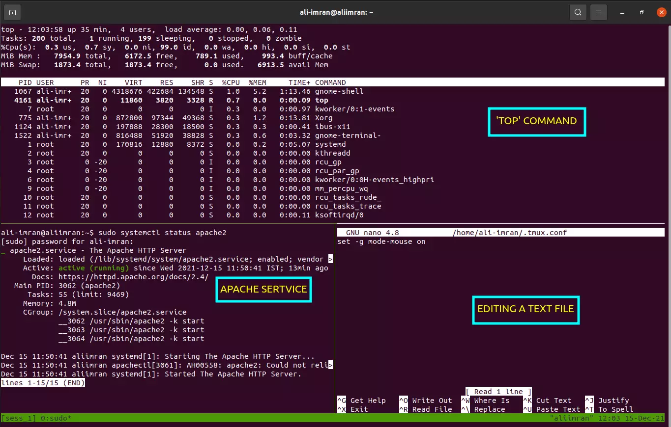 Slik bytter du ruter i Tmux 809_3