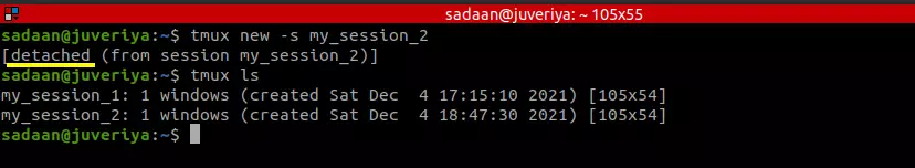 tmux တွင် session တစ်ခုအားမည်သို့ဖယ်ရှားရမည်နည်း။ 813_4