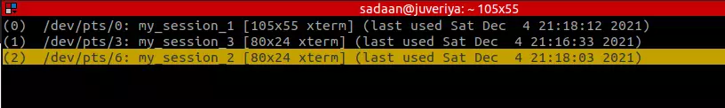 tmux တွင် session တစ်ခုအားမည်သို့ဖယ်ရှားရမည်နည်း။ 813_6