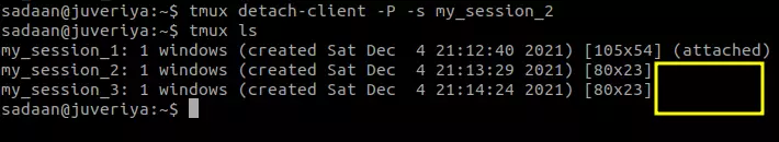 Come staccare una sessione in tmux 813_8