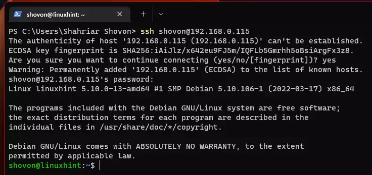 Debian 11 मा SSH सर्भर सक्षम गर्नुहोस् 817_20