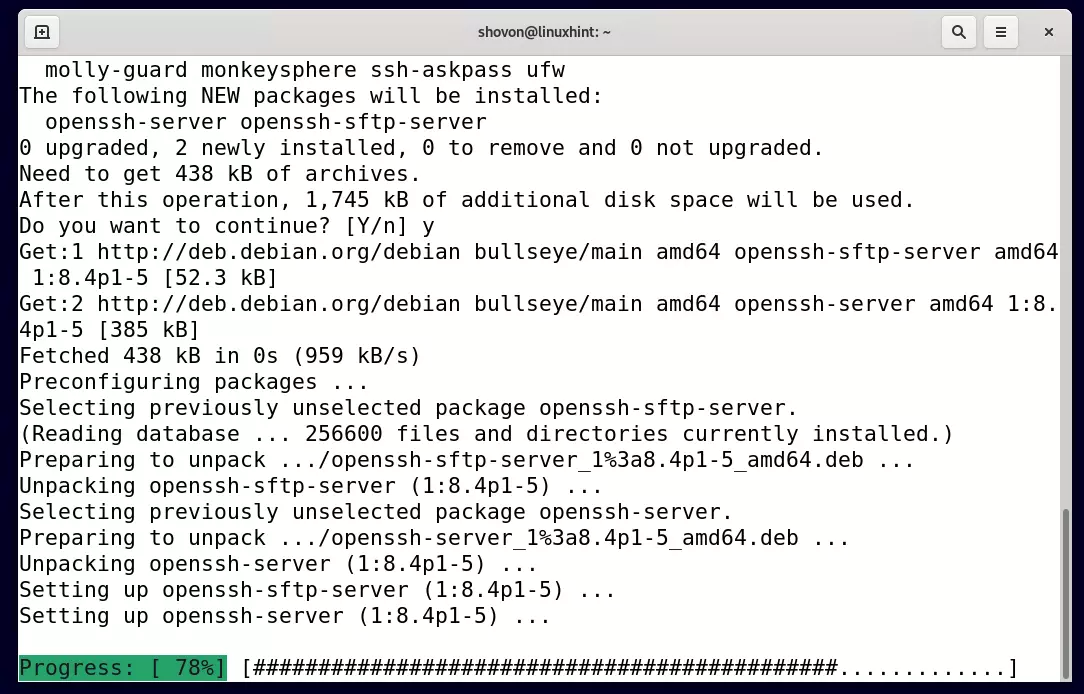 Povolte SSH server na Debianu 11 817_4